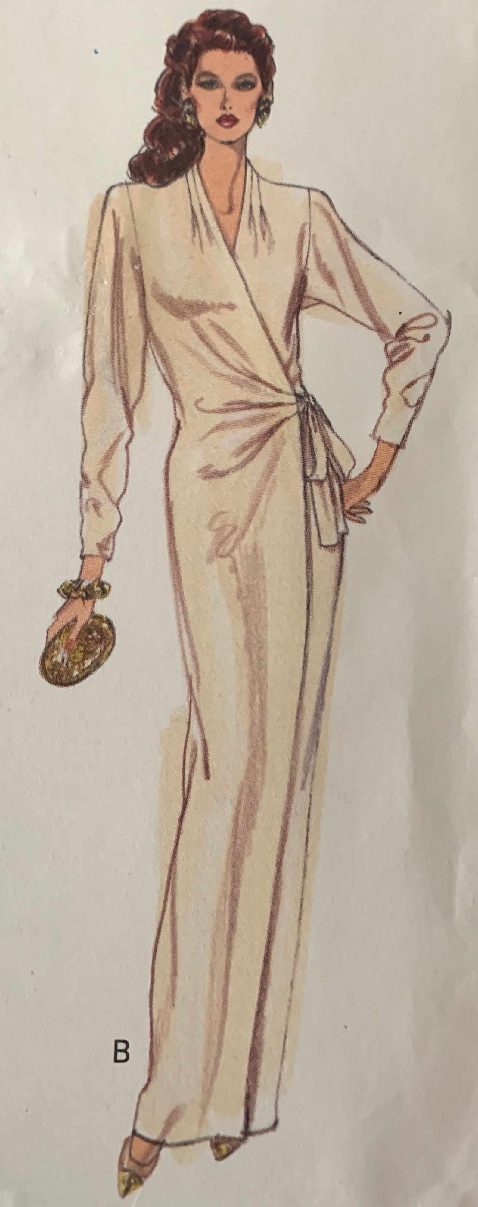 Very Easy, Very Vogue Sewing Pattern, Long and Short Dress With Sidetie ...
