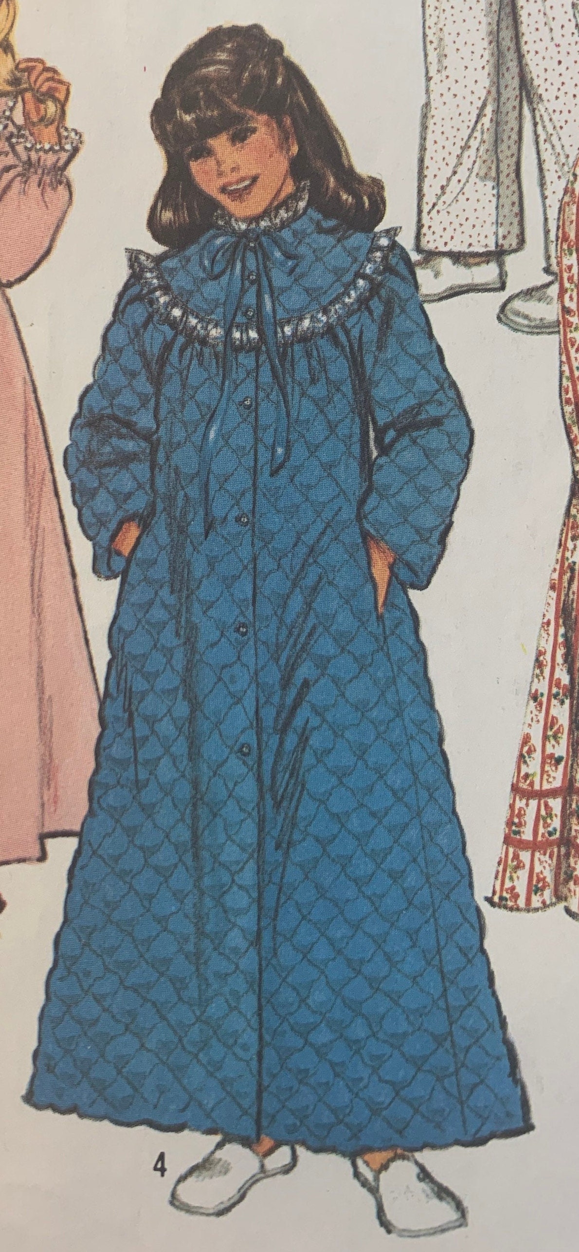 Girls and Chubbies' Nightgown, Pajamas, Robe and Hat Sewing Pattern ...