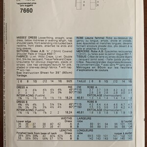 Very Easy, Very Vogue Sewing Pattern, Long and Short Dress With Sidetie ...
