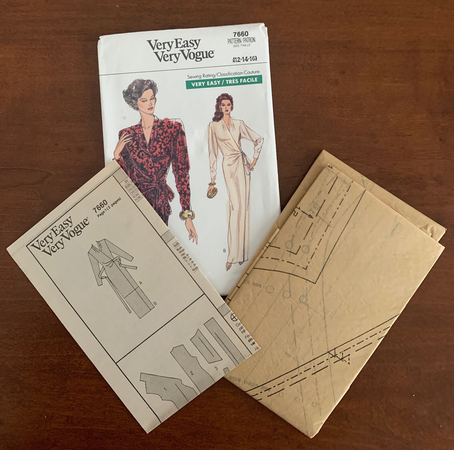 Very Easy, Very Vogue Sewing Pattern, Long and Short Dress With Sidetie ...