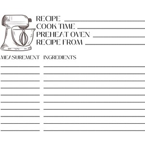 Recipe Cards W/ Measurement Conversions - Etsy