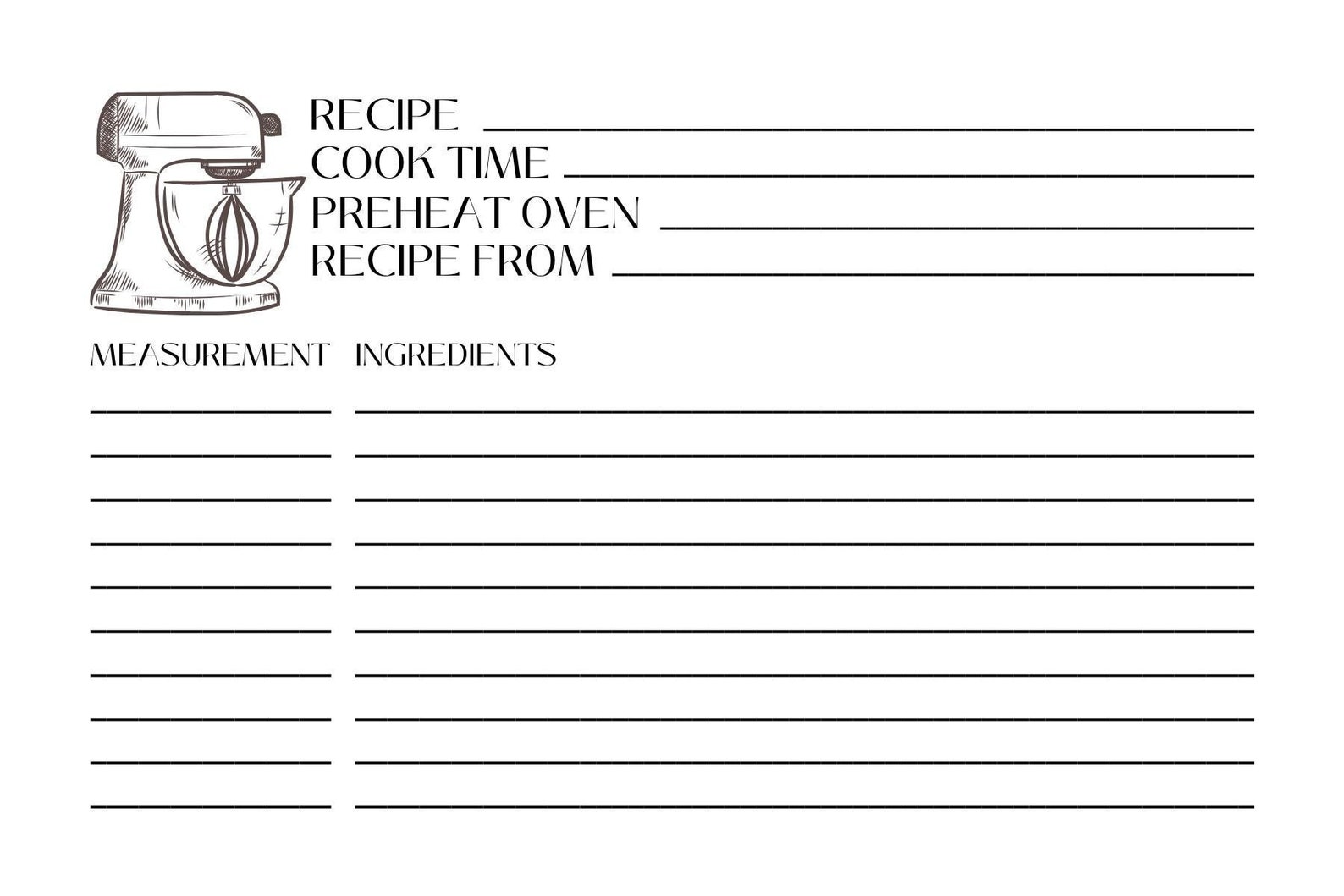 Recipe Cards W/ Measurement Conversions - Etsy
