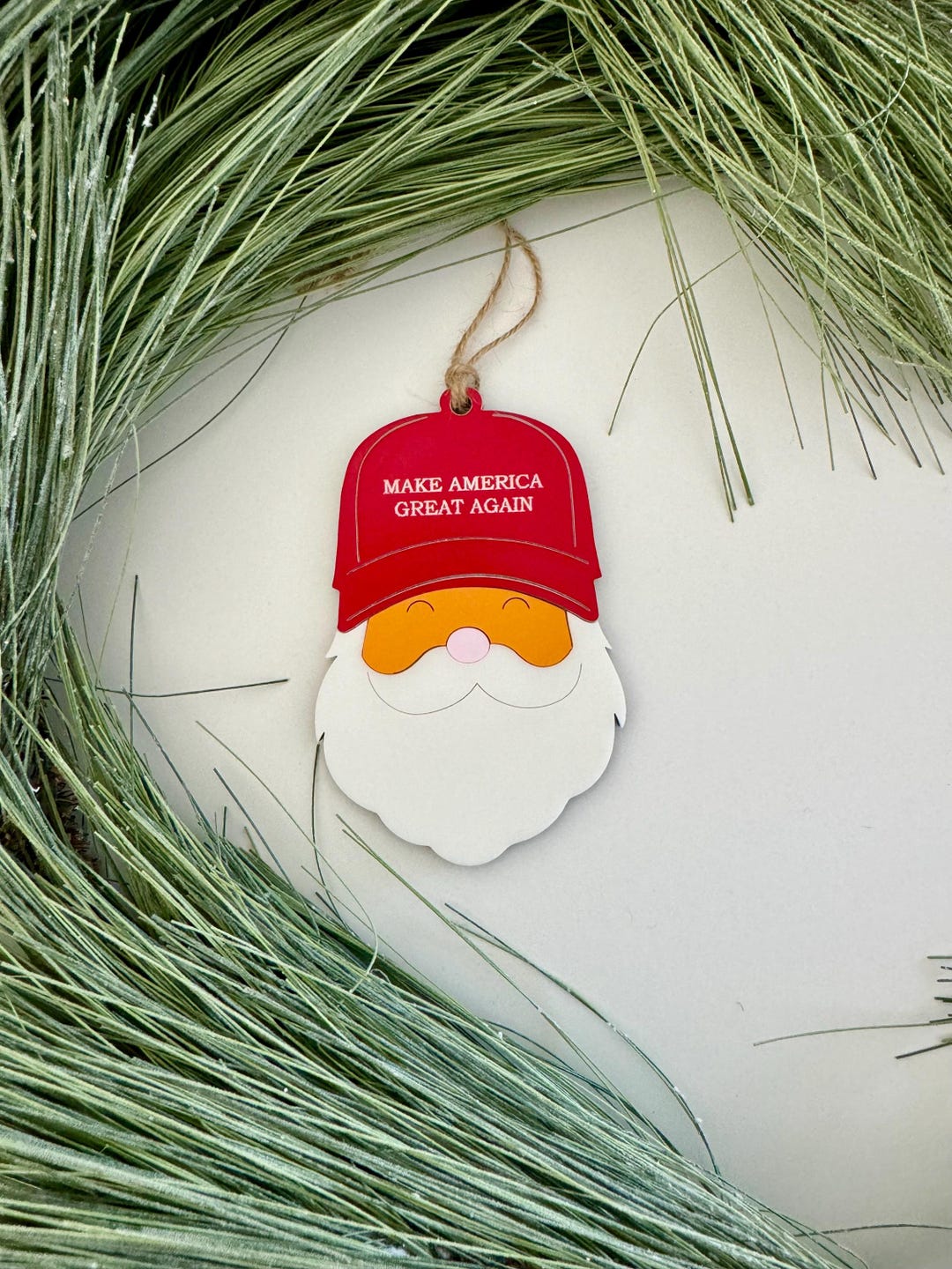 TRUMP Make America Great Again MAGA Santa Ornament - Etsy