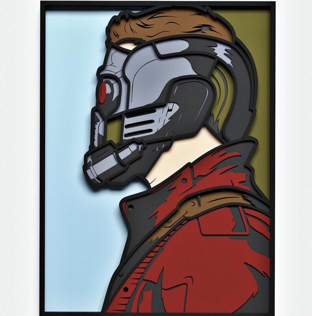 Star-lord Marvel SVG, 8 Layer Guardians Galaxy Cut Files, Marvel ...