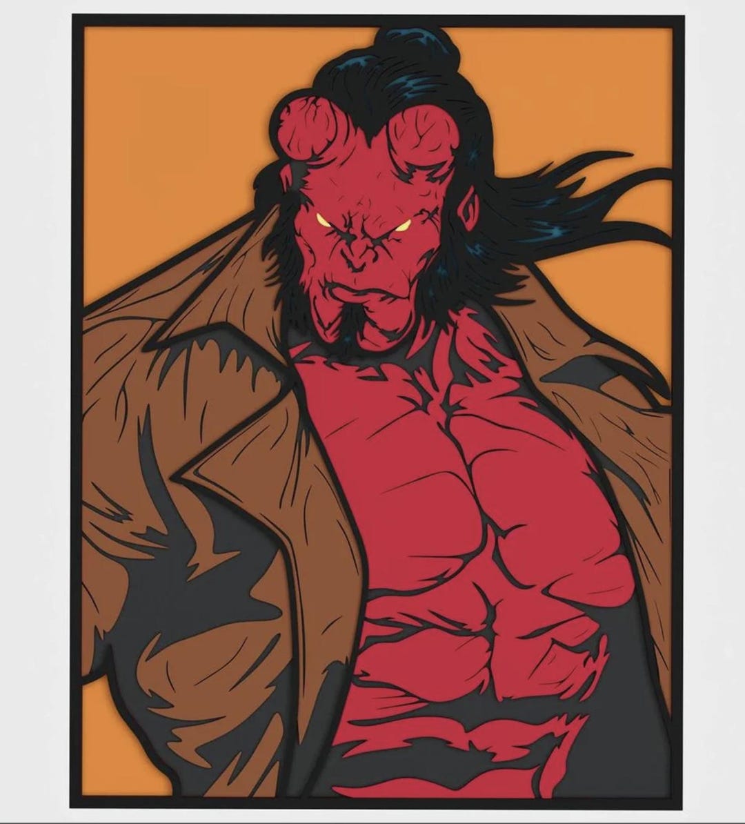 Hellboy 6 Layer Dark Horse Laser Cut File Digital Download (svg, Ai ...