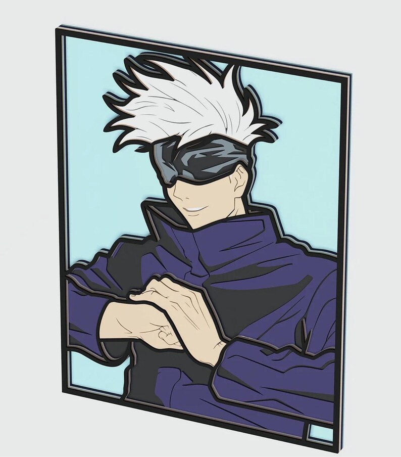 Gojo Satoru - 6 Layer Laser Cut File Digital Download (svg, Ai, Dxf ...