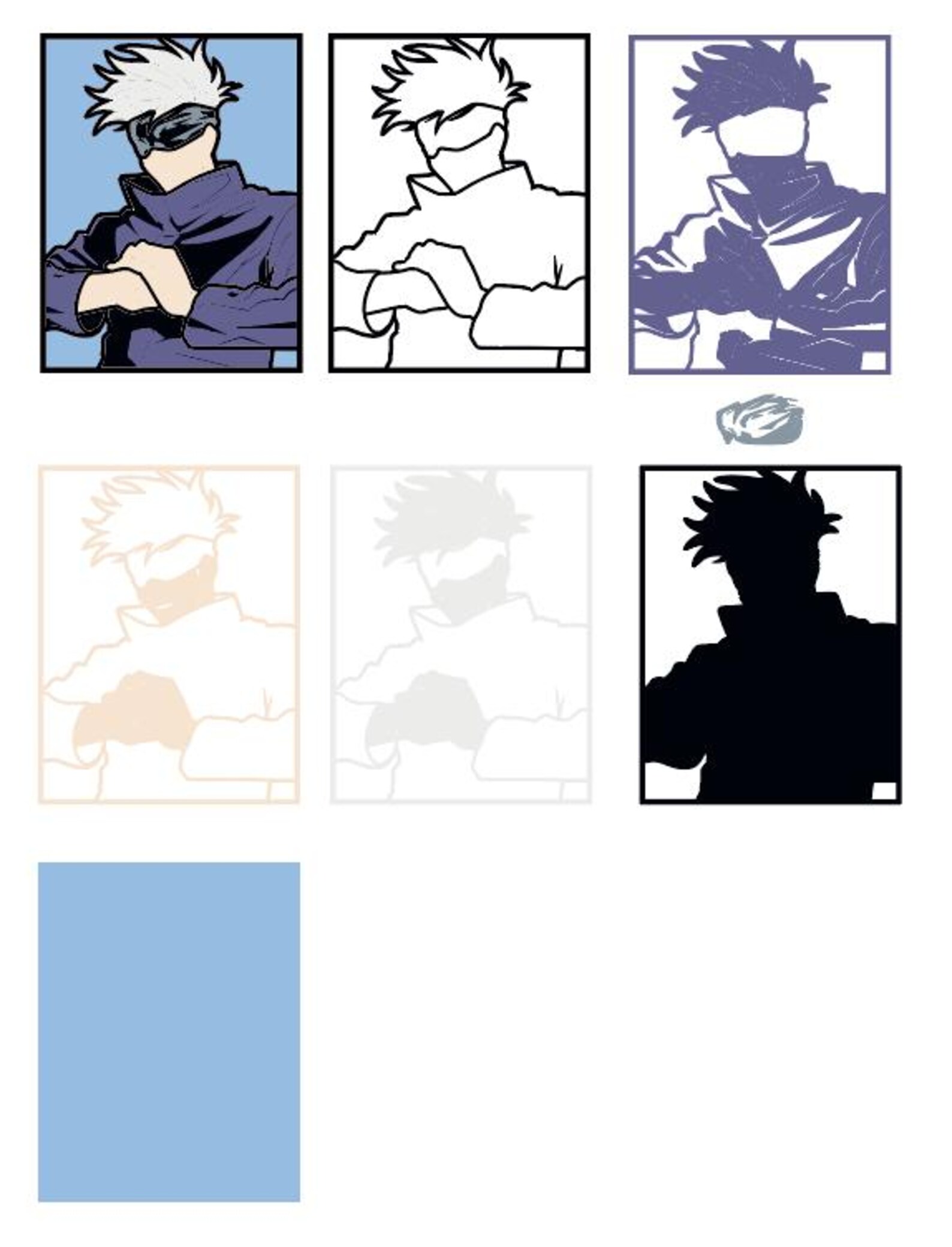 Gojo Satoru - 6 Layer Laser Cut File Digital Download (svg, Ai, Dxf ...