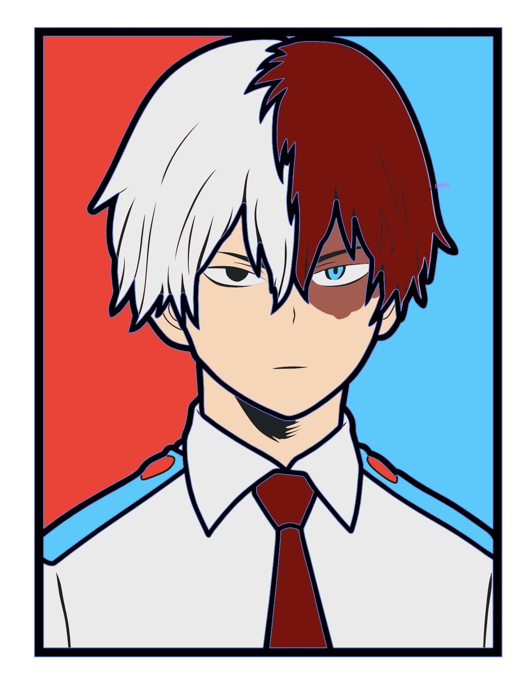 Shoto Todoroki - 8 Layer MHA Icyhot Laser Cut File Digital (svg Ai Dxf ...