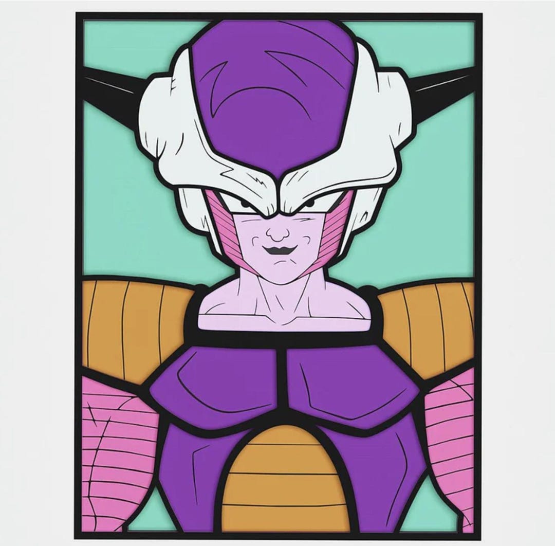 Frieza - 8 Layer Dragon Ball Z Laser Cut File Digital Download (svg Ai ...