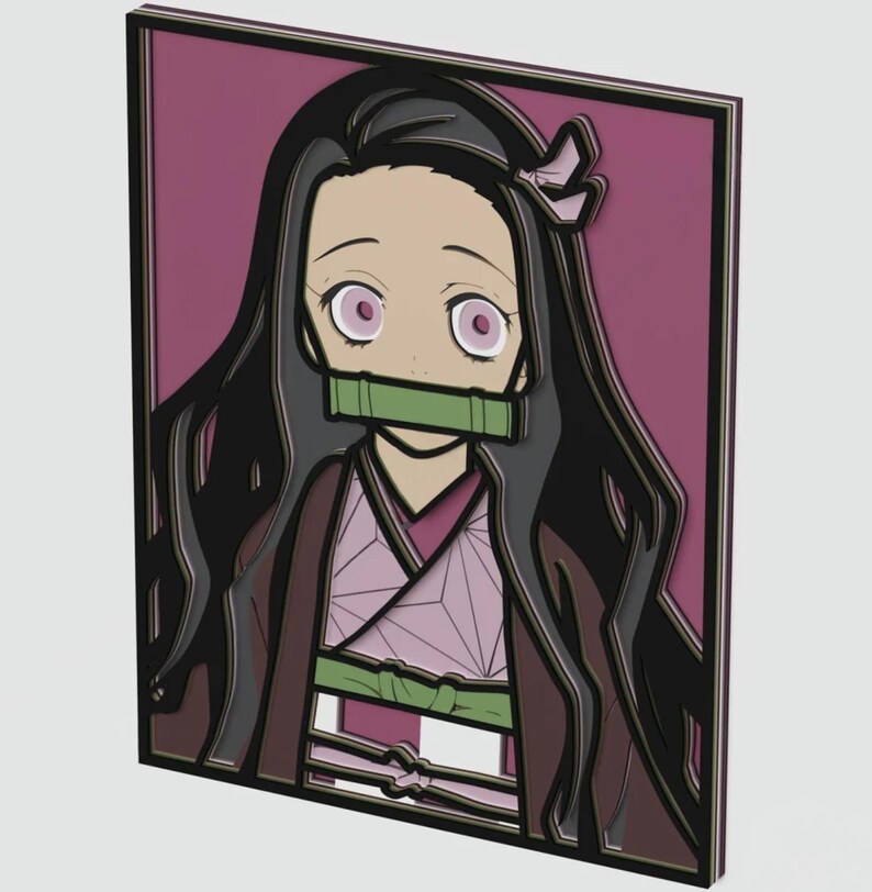 Nezuko - 8 Layer Demon Slayer Laser Cut File Digital Download (svg ai ...