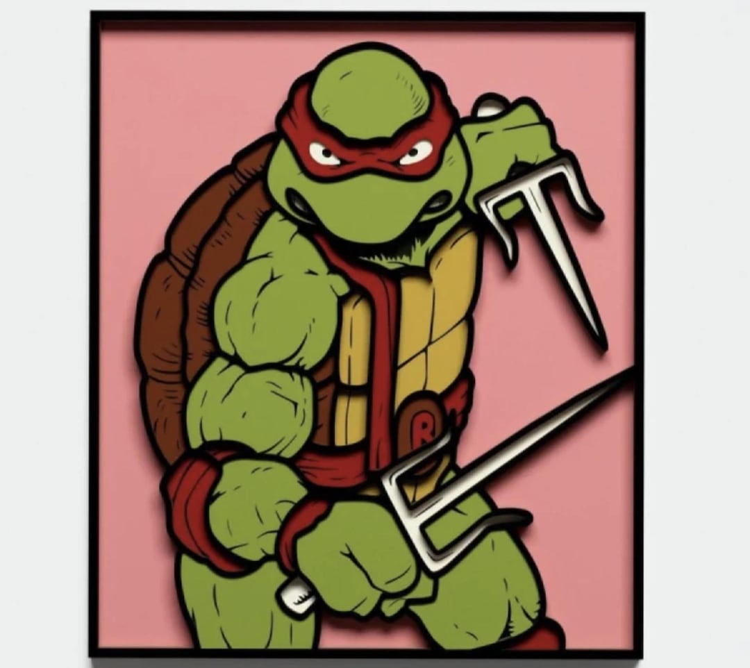 Buy Raphael - 8 Layer TMNT Laser Cut File (svg Ai Dxf Pdf Eps Cdr ...