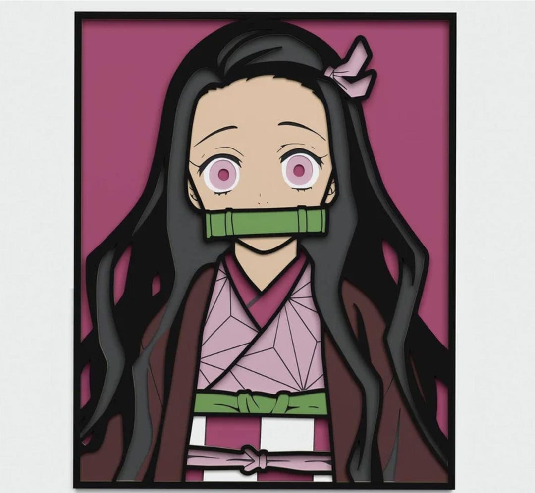 Nezuko - 8 Layer Demon Slayer Laser Cut File Digital Download (svg ai ...