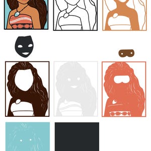 Moana - 7 Layer Disney Princess Laser Cut File (svg Ai Dxf Pdf Eps Cdr ...