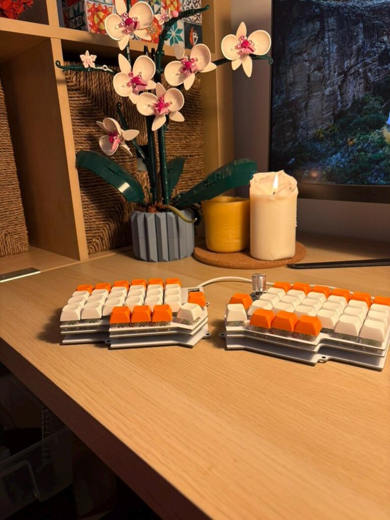 Handcrafted Split Ergonomic Keyboard 58-key Wireless Mechanical ...