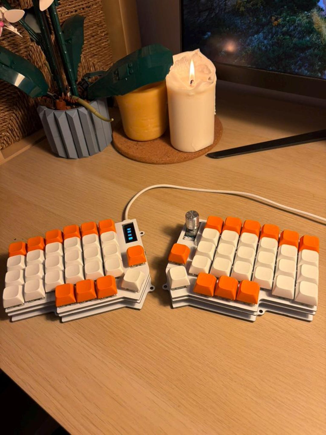 Handcrafted Split Ergonomic Keyboard 58-key Wireless Mechanical ...
