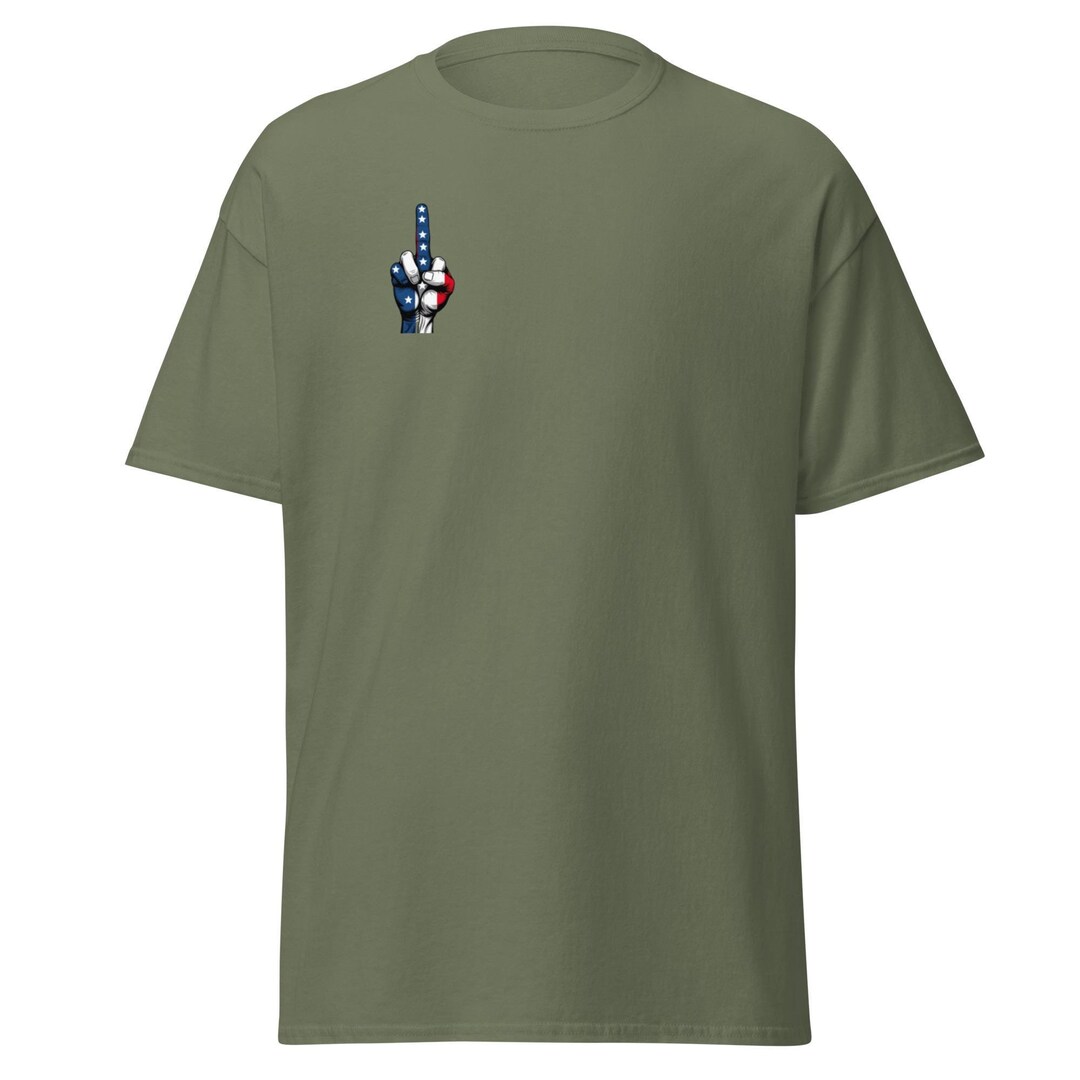 Patriotic Middle Finger Funny Classic Tee - Etsy