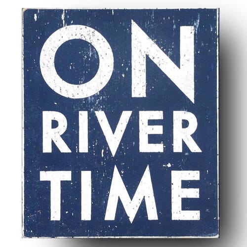 River House Decor on River Time Rustic Wooden Sign-7 X 9 - Etsy