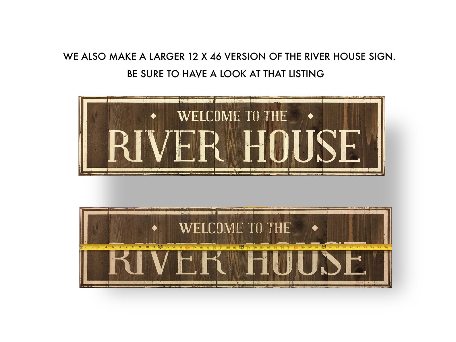 River Signs Rustic River Sign With Arrow 16 X 36 or 22 X 52 | Etsy