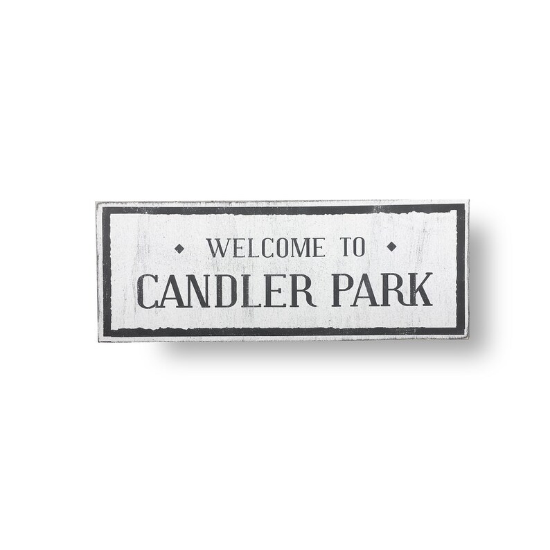 Rustic Wooden Neighborhood Sign Welcome to Candler Park 6 x | Etsy