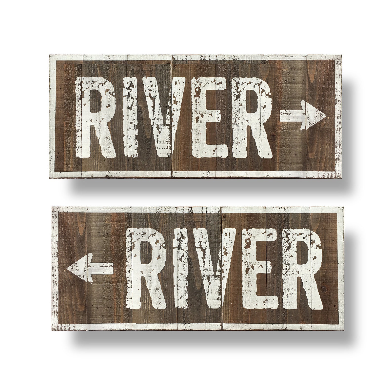 River Arrow Sign on Weatherproof Cedar Inside/outside River - Etsy