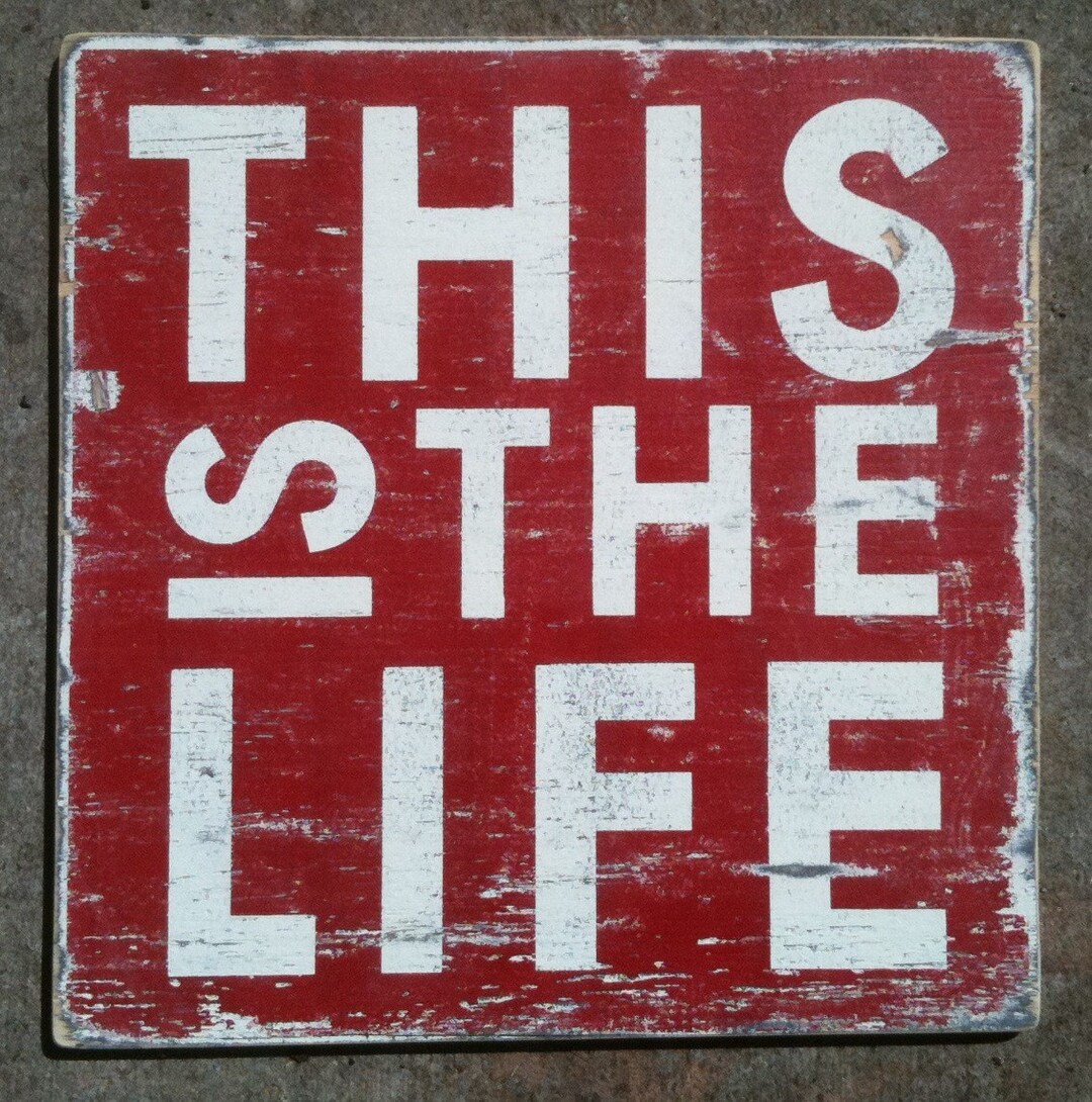 This is the Life Rustic Wood Sign 11 X 12 Beach Sign Lake - Etsy