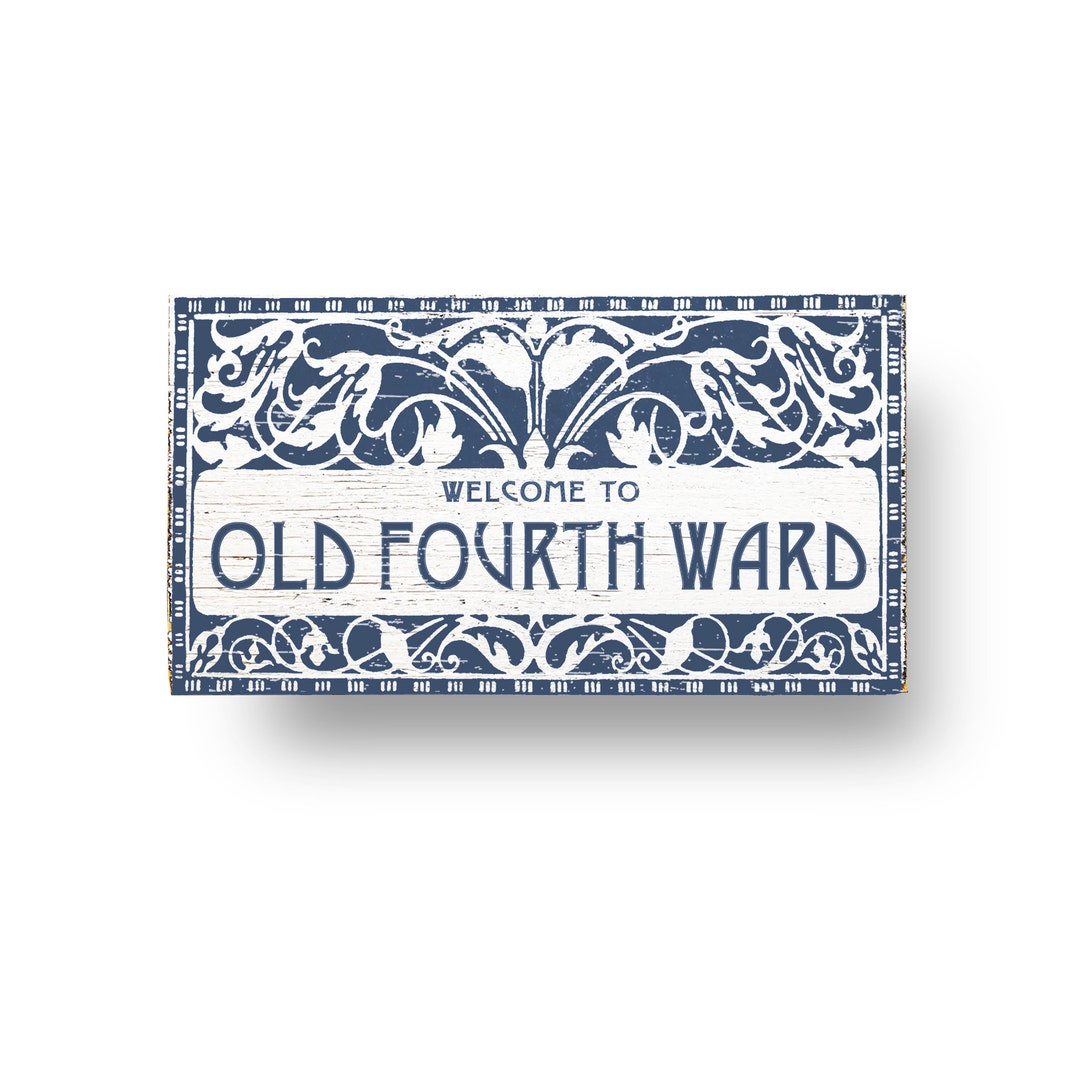 Old Fourth Ward Small Floral Sign Neighborhood Rustic Sign 8 X 12 - Etsy