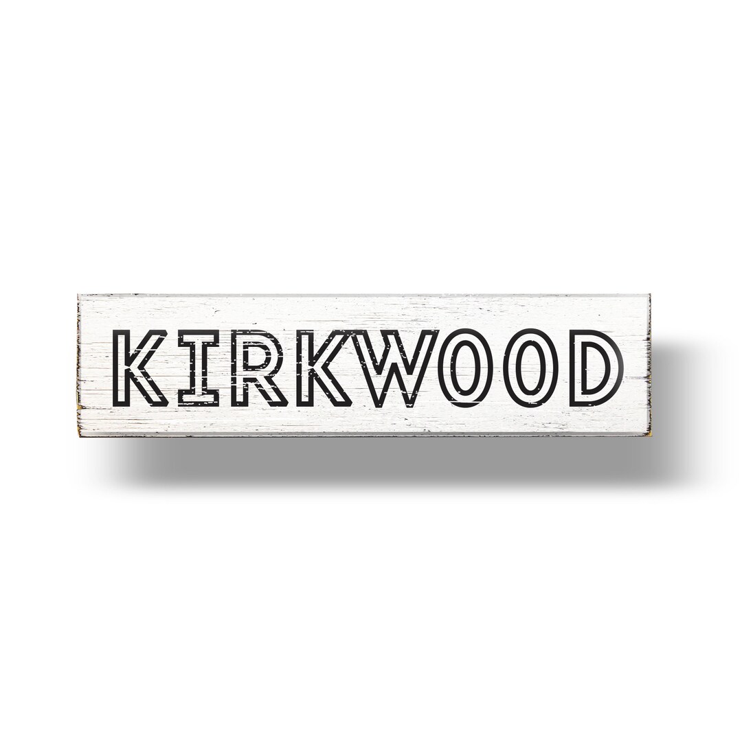 Kirkwood Sign Outline Text 6.5 X 21.5 Atlanta Neighborhood, Rustic Wall ...