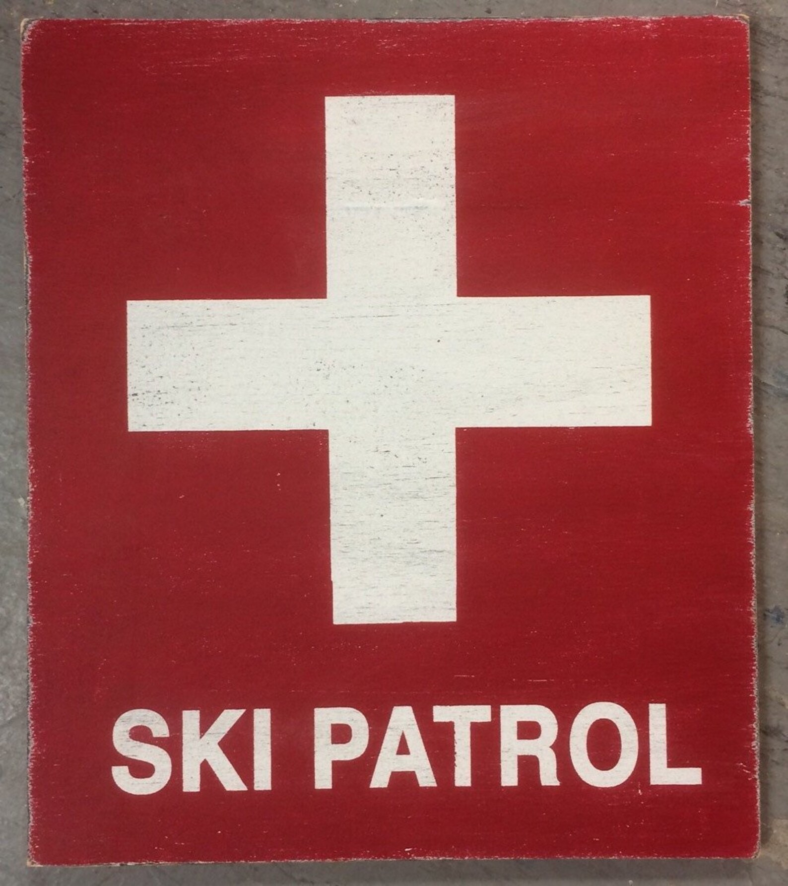Ski Patrol Sign 16 X 20 on Rustic Wood Ski Sign Ski Wall Decor - Etsy