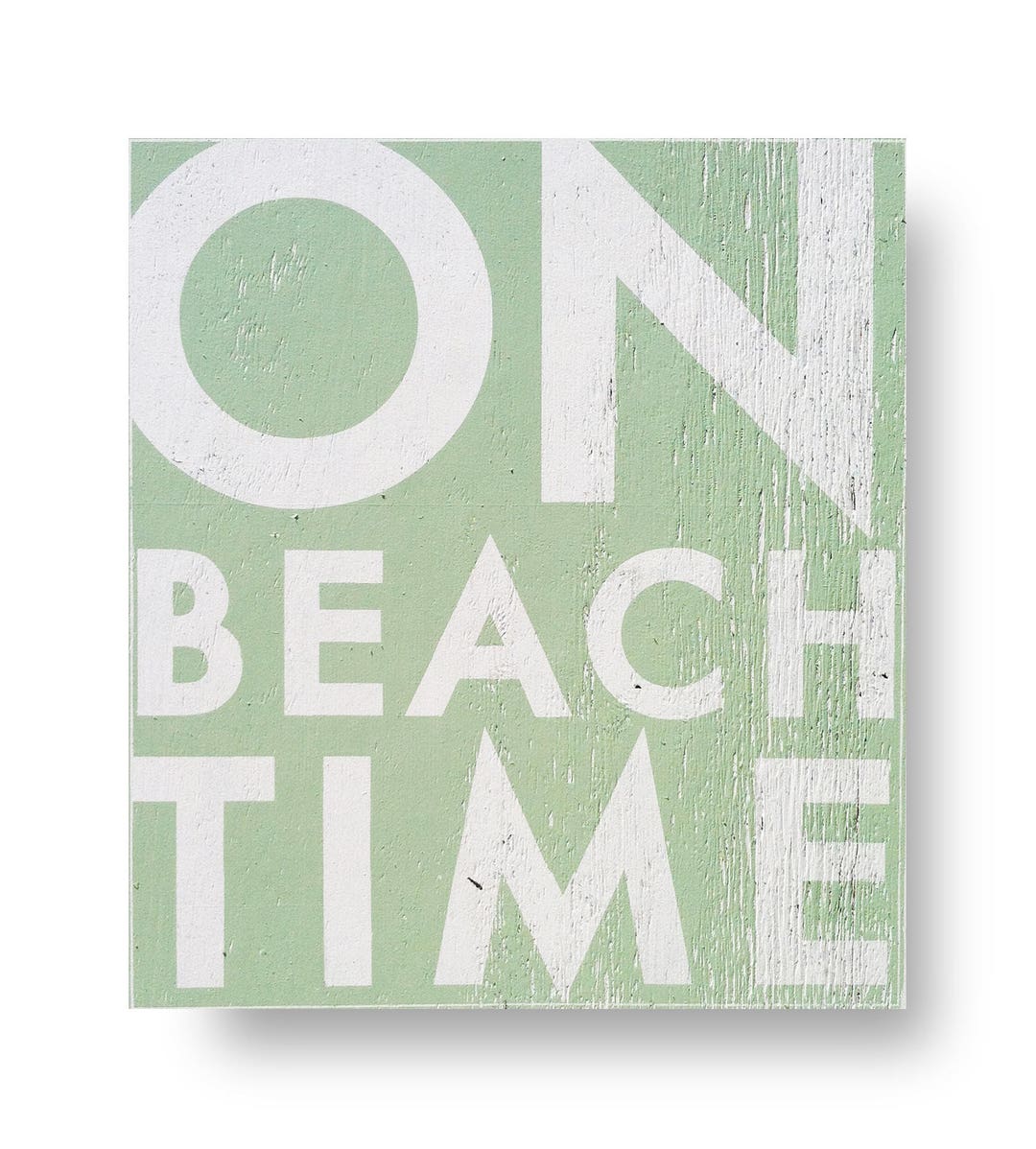On Beach Time Rustic Sign 17 X 19 Beach Decor Beach Sign Bay Sign Bay ...