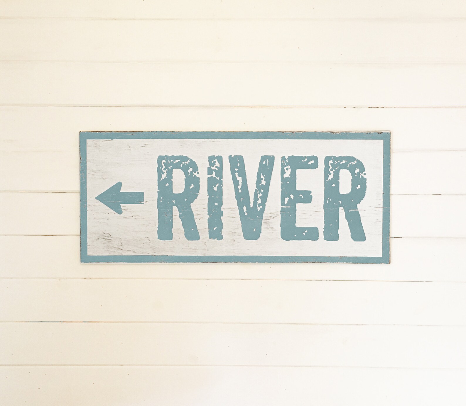 River Sign Arrow 10 X 20 or 16 X 36 River House Decor Rustic | Etsy