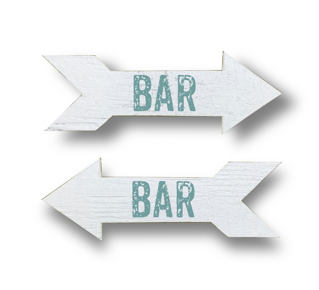 Wooden Rustic Bar Arrow, Arrow to the Bar, Rustic Bar Decor 8 X 26 - Etsy