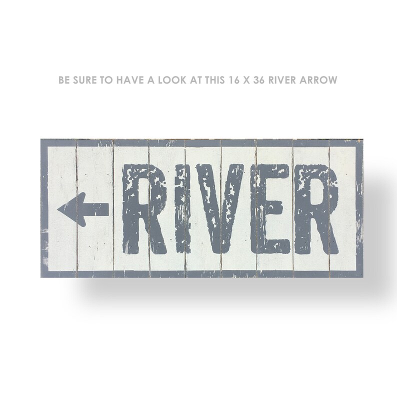 River Sign If You're Lucky Enough Rustic Wood Sign 8 X 12 Printed on ...