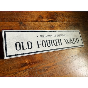 Old Fourth Ward Atlanta Neighborhood Rustic Sign 6.25x24 - Etsy