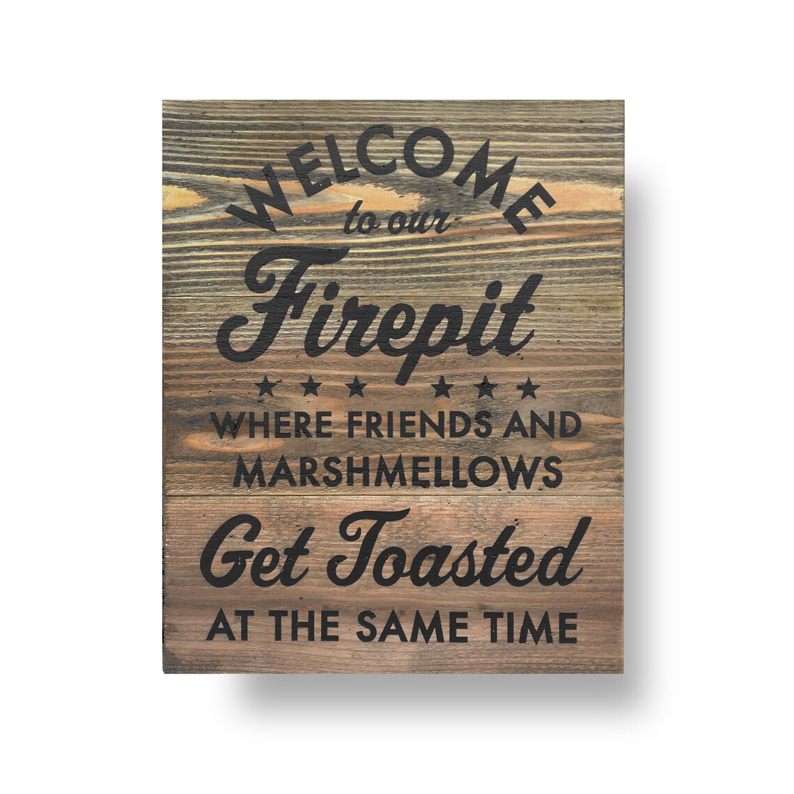 Welcome to the Fire Pit Rustic Wooden Sign in Two Sizes - Etsy