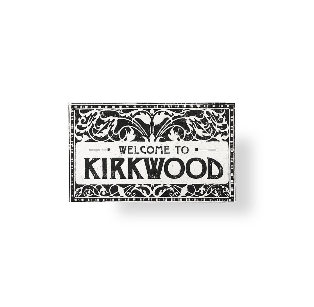 Rustic Wooden Sign Kirkwood Art Deco Style 8 X 12 Welcome to Kirkwood ...