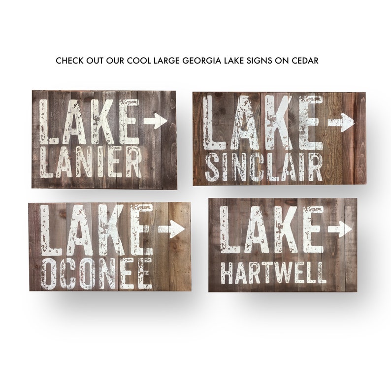 Set of 8 Wooden Lake Signs multiple Sizes Available 7 X 8 or | Etsy