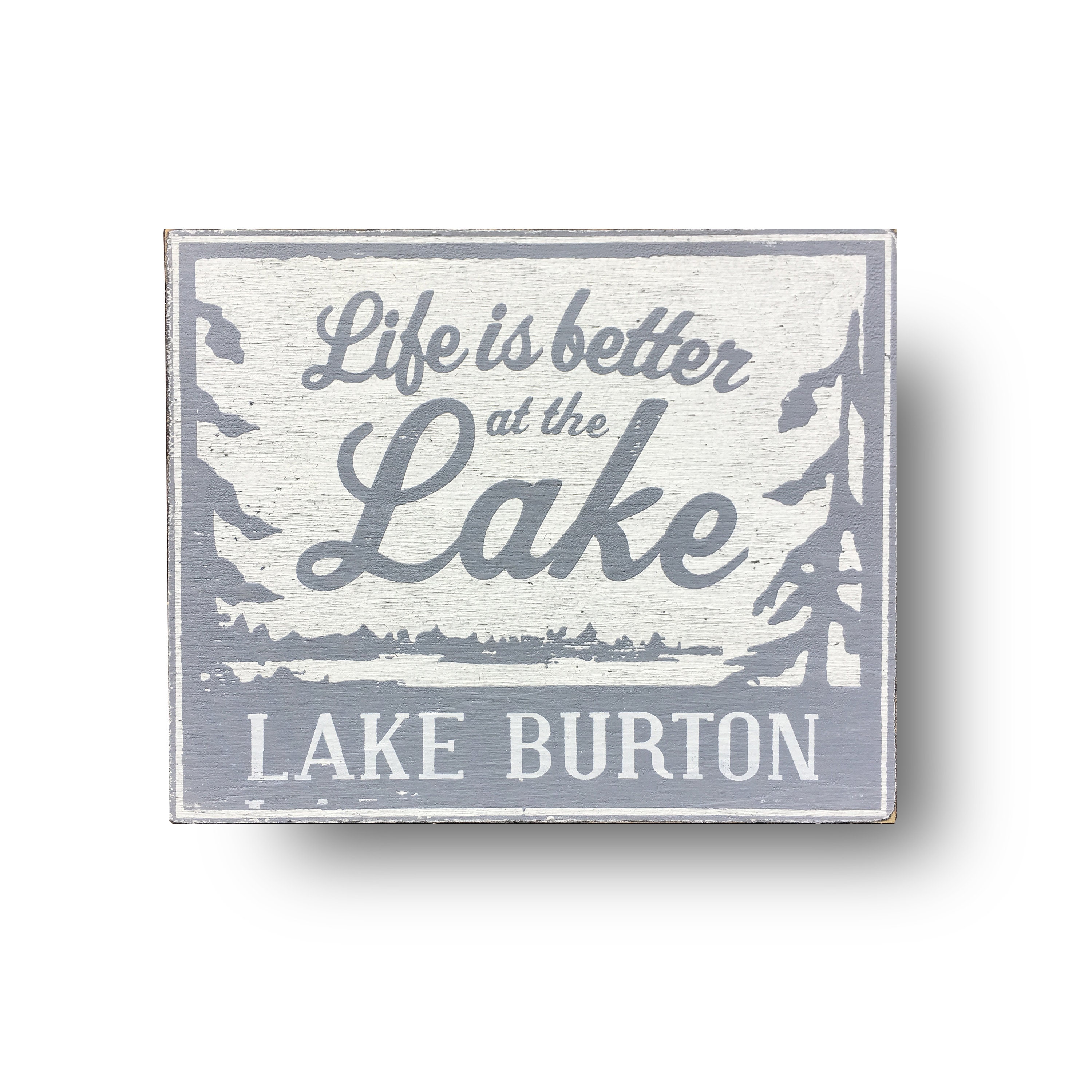 Lake Burton Georgia 10x12 rustic wooden sign Wall Hangings Wall Décor ...