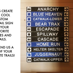 Ski Sign Slopes Arrow 12 X 35 , Ski Wall Decor Ski Art, Experts, Mogul ...