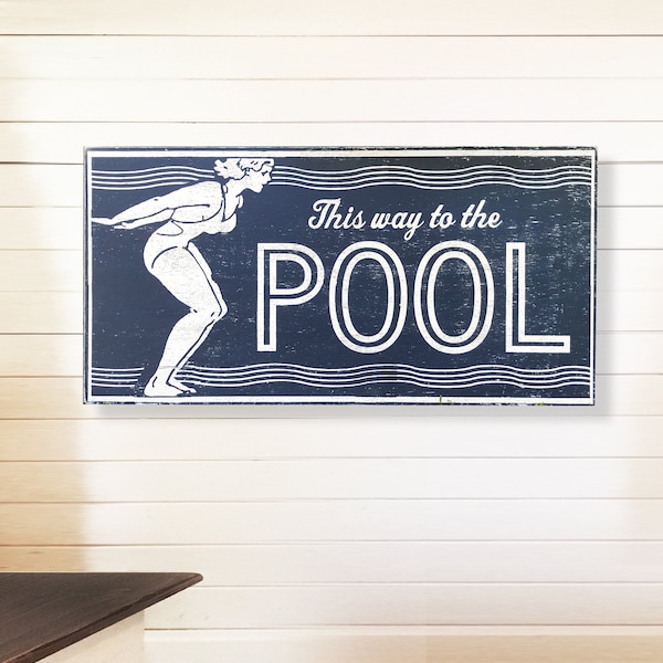 Vintage Pool Signs - Etsy