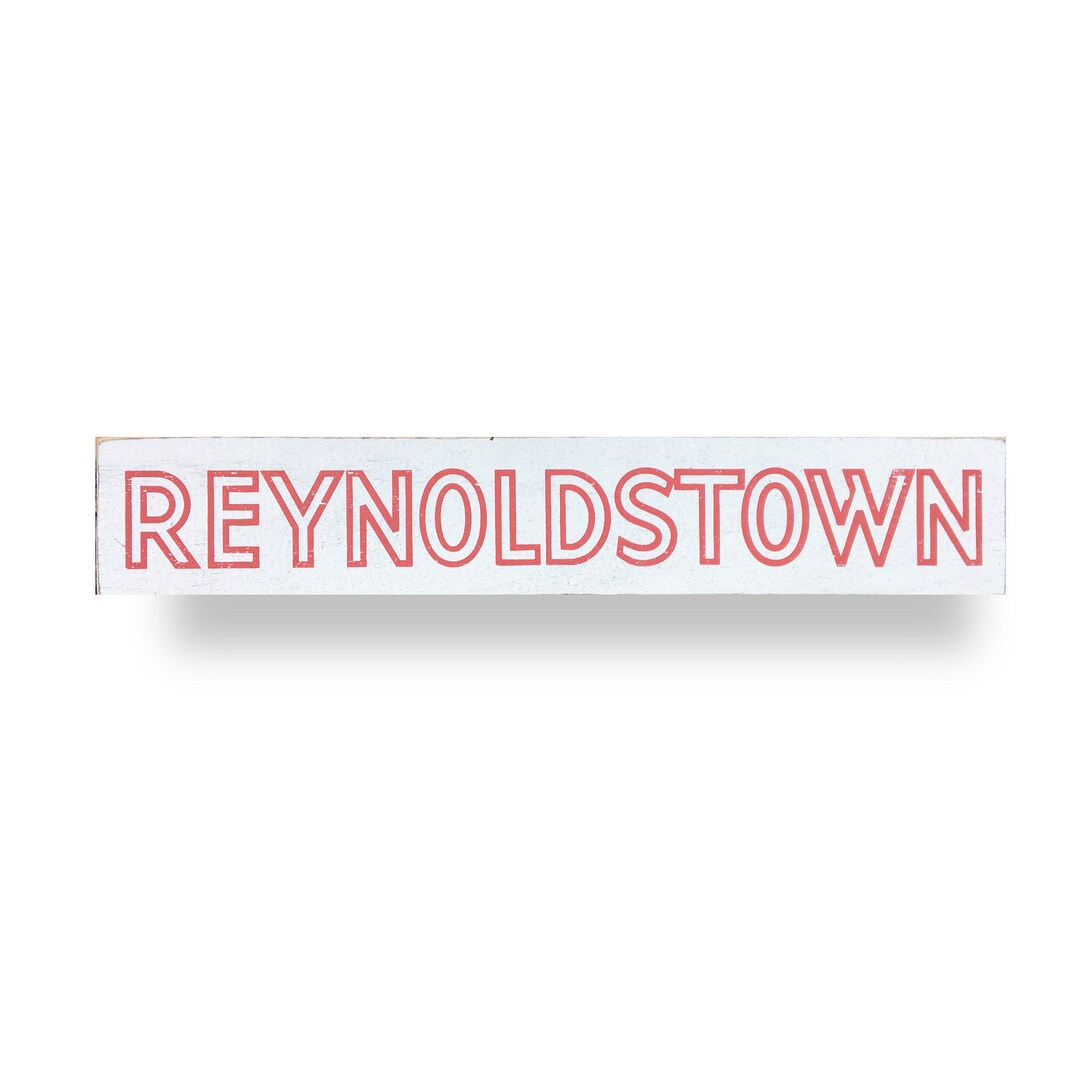 Neighborhood Rustic Sign Reynoldstown 5 X 29 Rustic Wooden Vintage ...