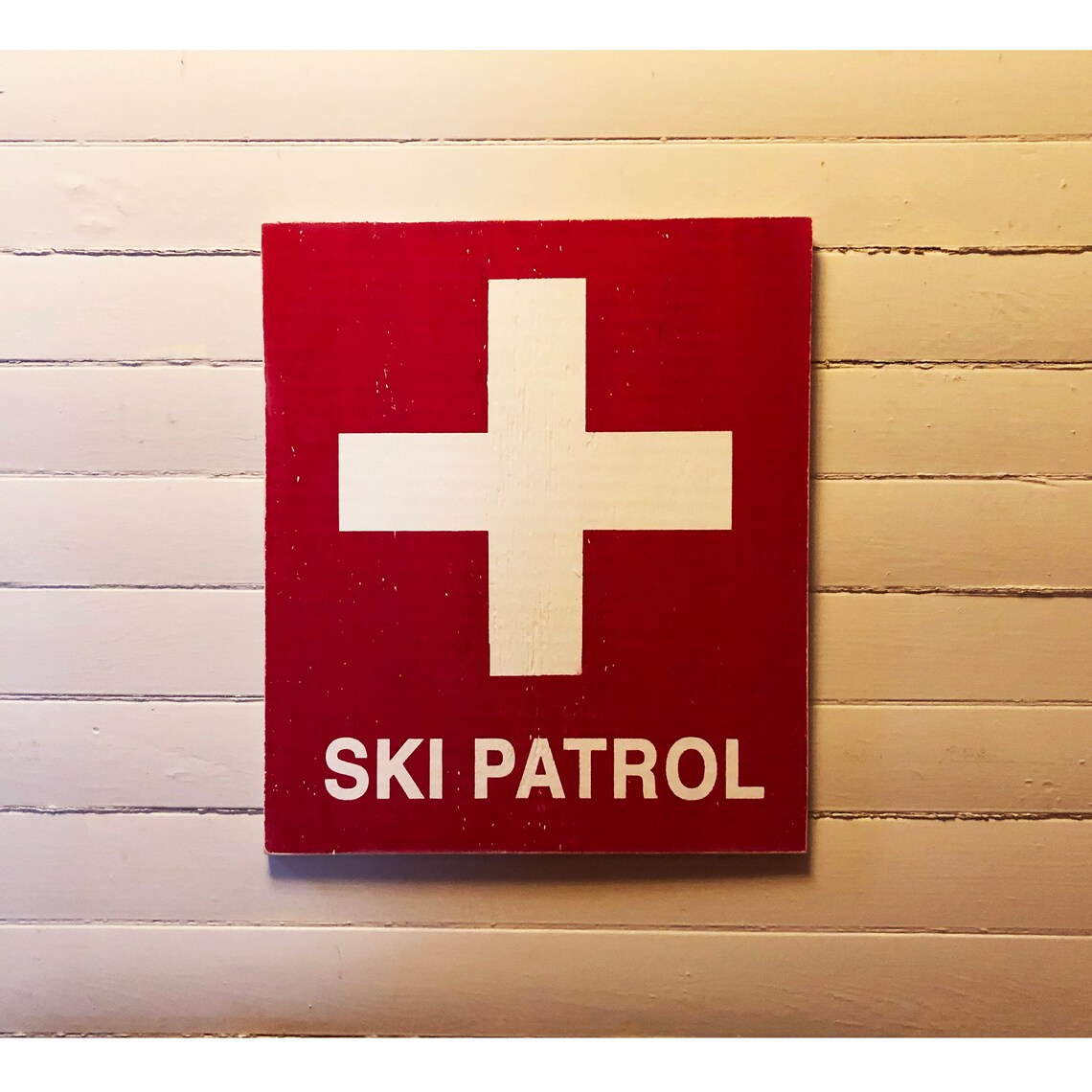 Ski Patrol Sign 16 X 20 on Rustic Wood Ski Sign Ski Wall Decor - Etsy
