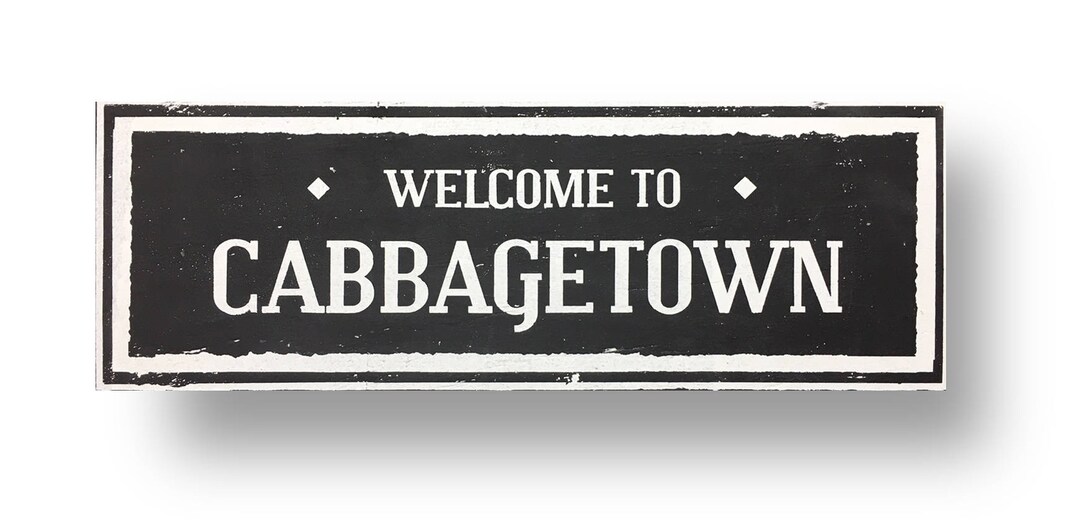 Rustic Wooden Neighborhood Sign Cabbagetown 6 X 23 Rustic Wooden Sign ...