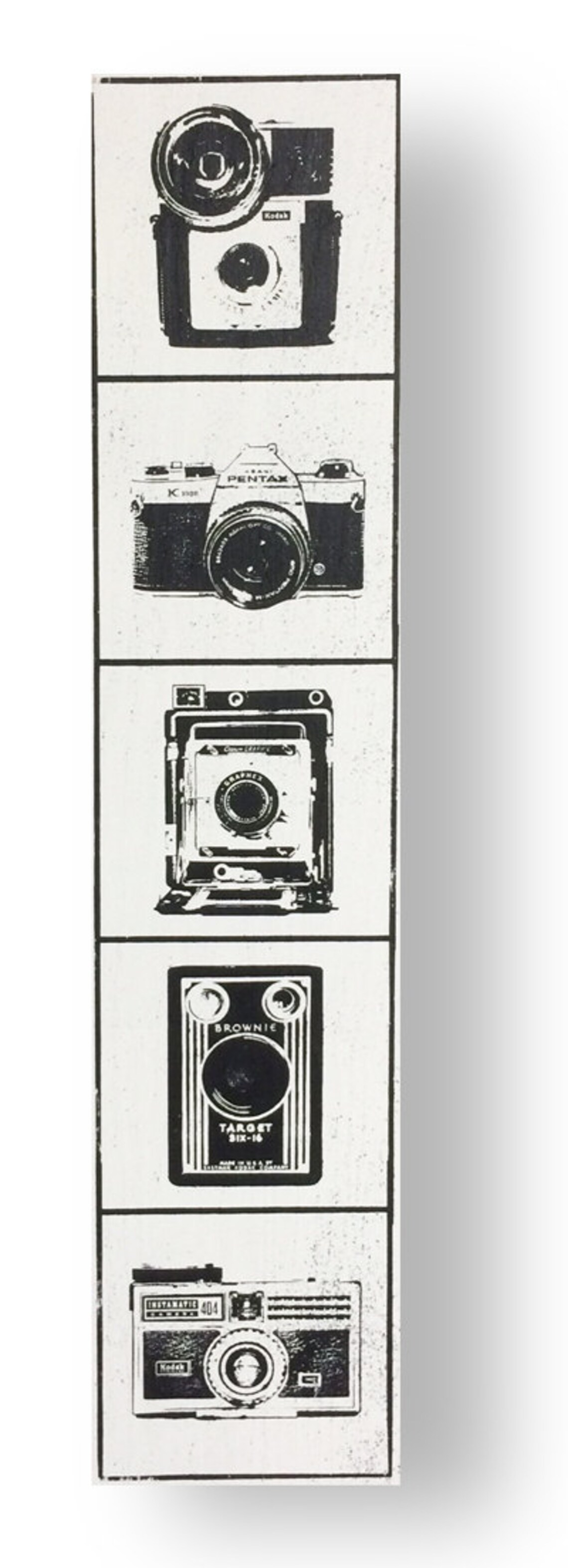 Vintage Retro Camera Sign Vertical 7 X 31 Rustic Wooden Sign | Etsy