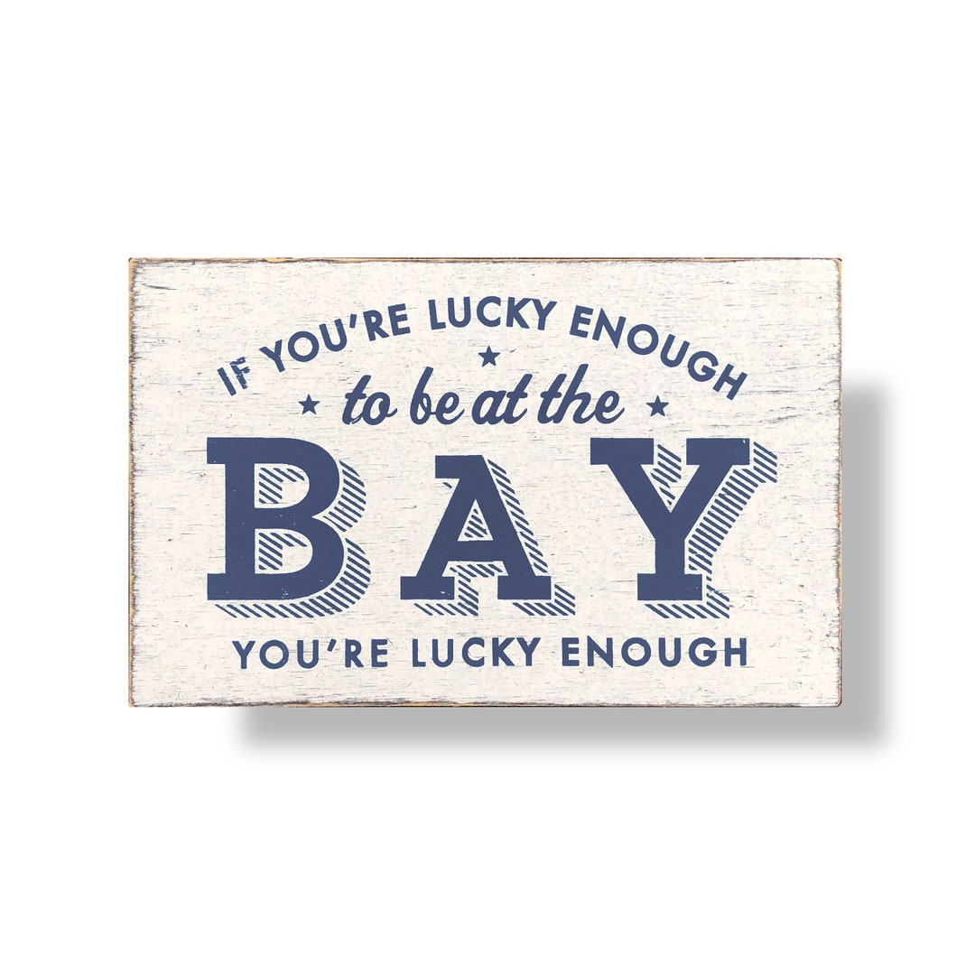 Bay Sign Go Jump in the Bay Rustic Sign 8x12 Beach Sign Bay Sign Bay ...