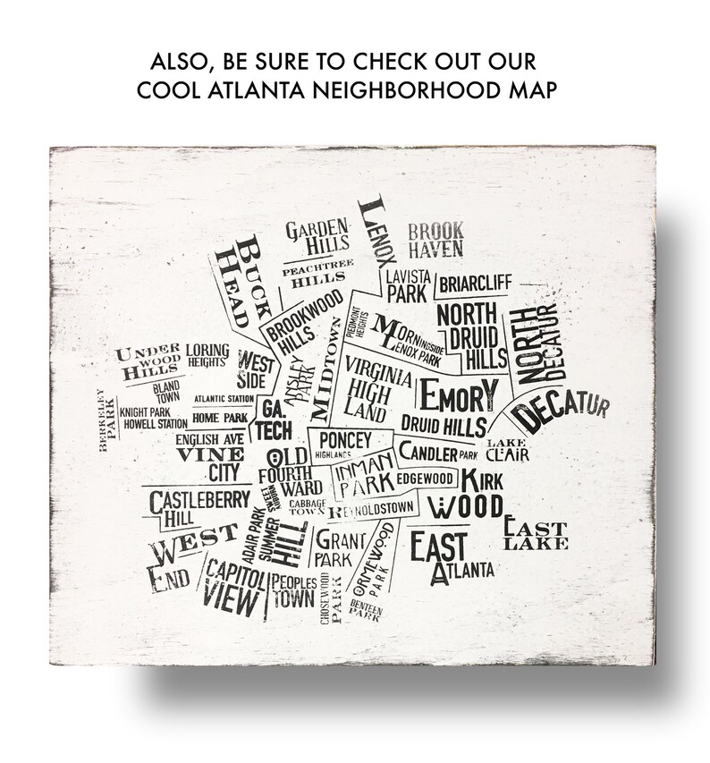 Neighborhood Rustic Sign Reynoldstown 5 X 29 Rustic Wooden | Etsy