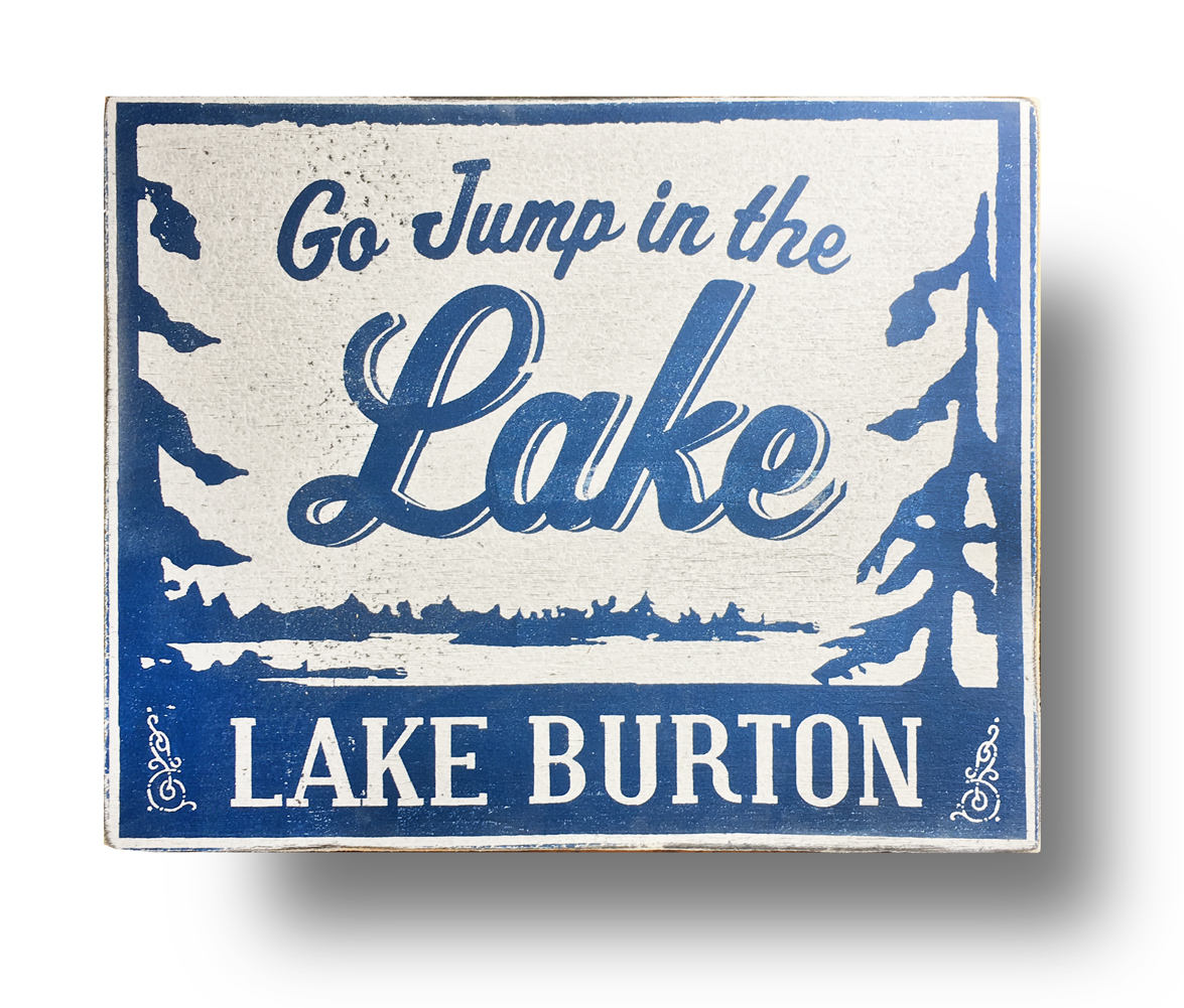 Lake Burton Georgia 10x12 rustic wooden sign Wall Hangings Wall Décor ...