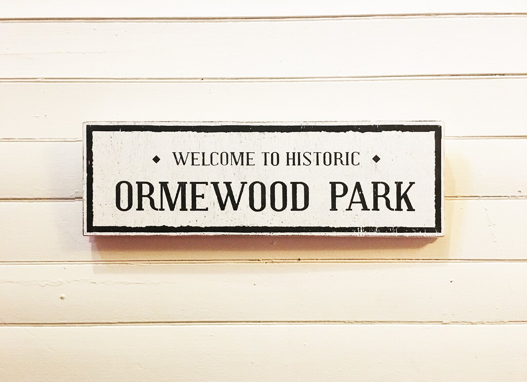Neighborhood Rustic Wooden Sign Ormewood Park Atlanta Neighborhood ...