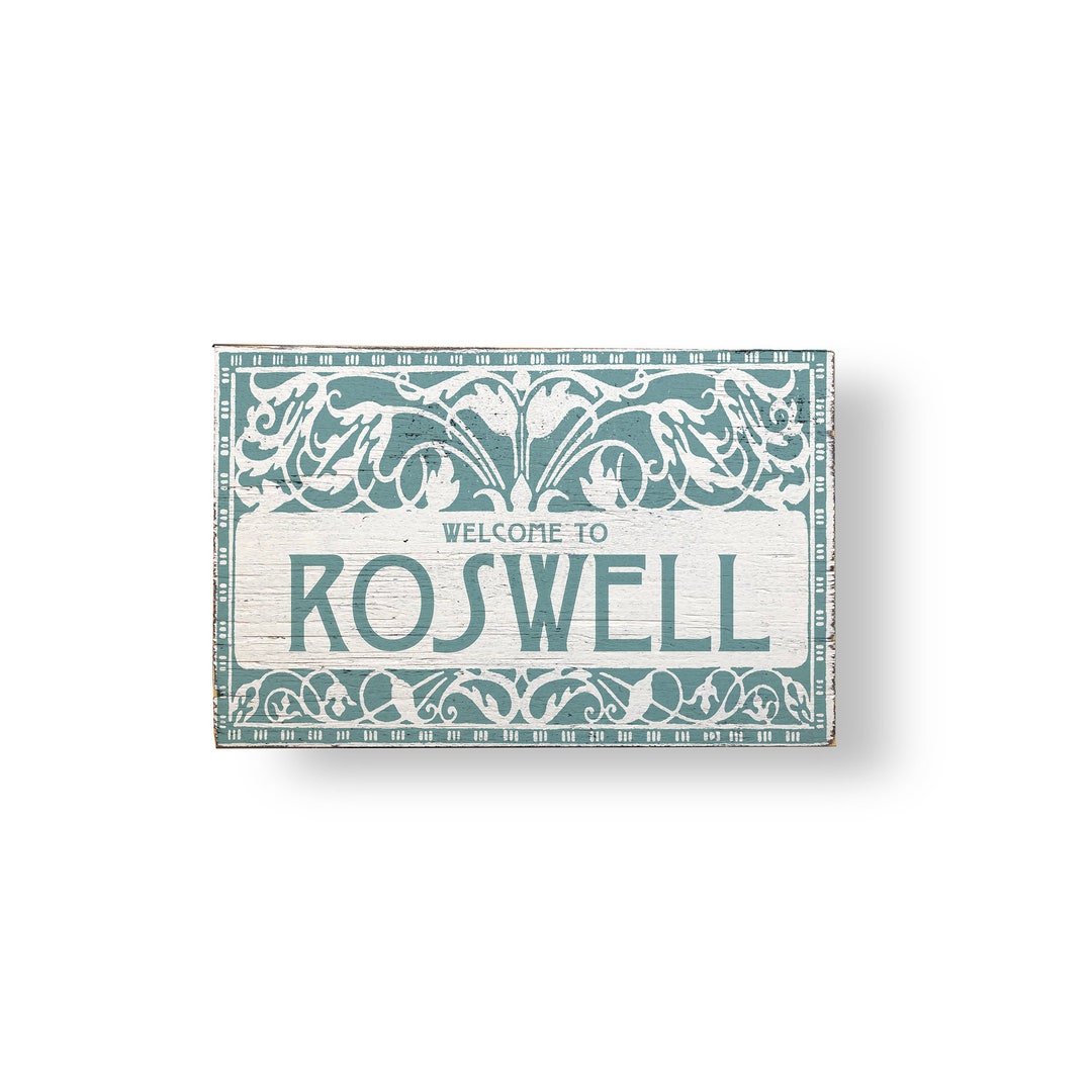Welcome to Roswell Sign Art Deco 8 X 12 - Etsy