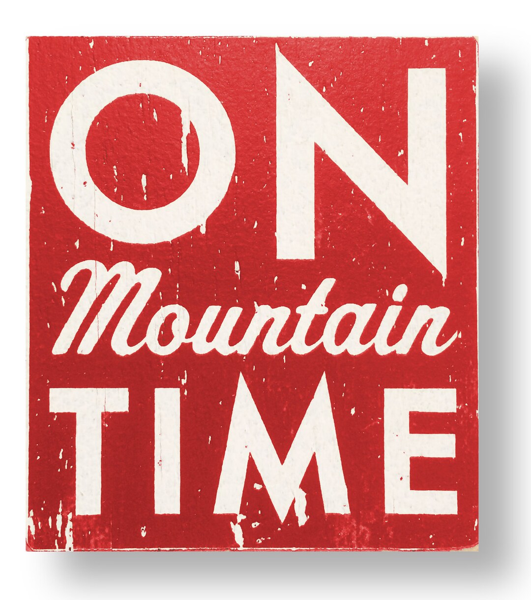 On Mountain Time 17.5 X 19.5 Wooden Ski Sign - Etsy