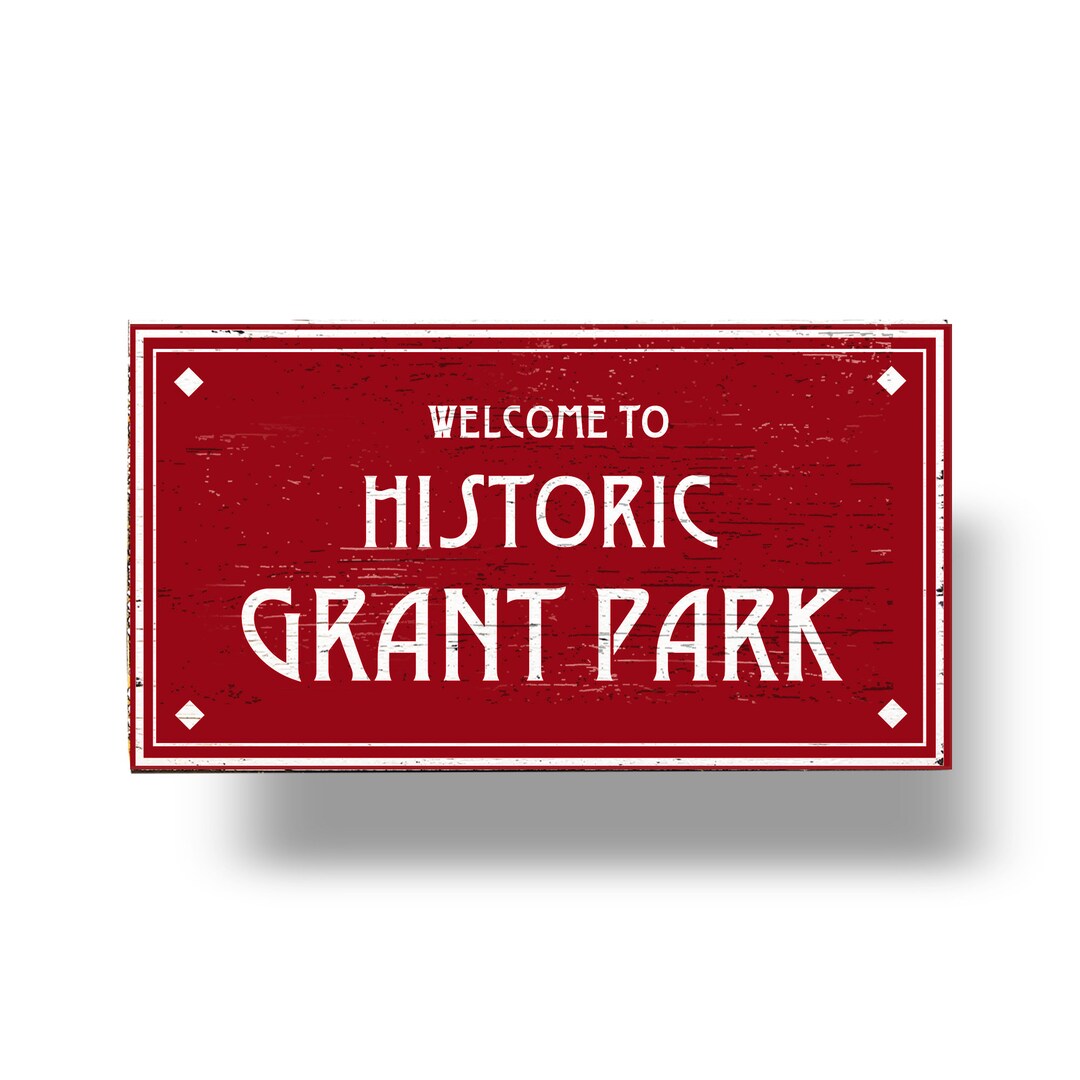 Handmade Grant Park Neighborhood Sign: Rustic Wood Decor (6x9) - Etsy